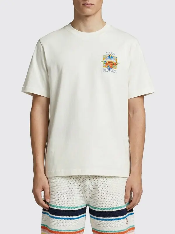 Casablanca Organic Cotton T-shirt With Logo