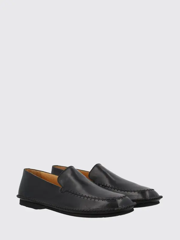 Premiata Smooth Leather Loafers With Raised Apron Toe And Rubber Sole