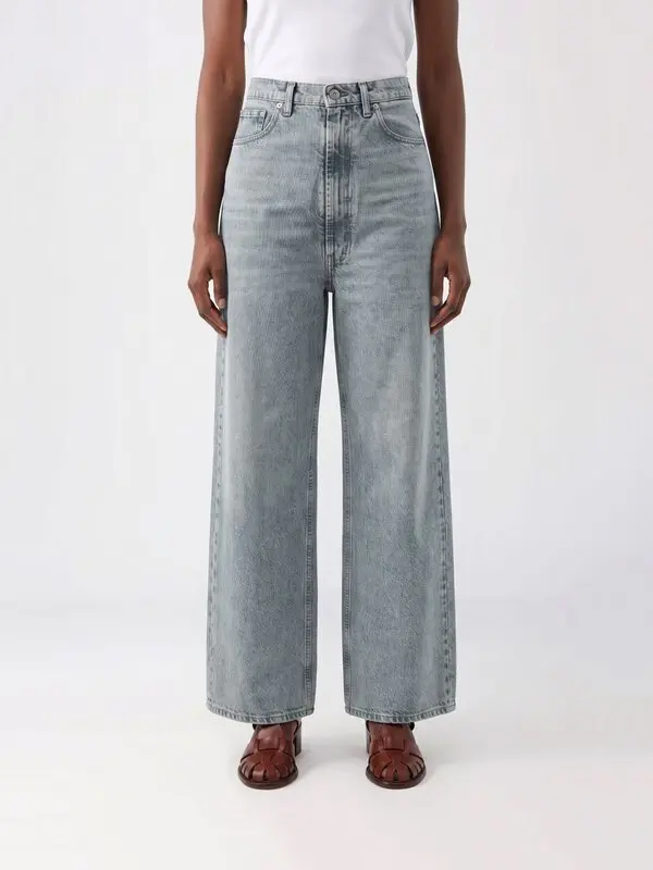 MAISON MARGIELA Wide Leg Cotton Jeans - Denim