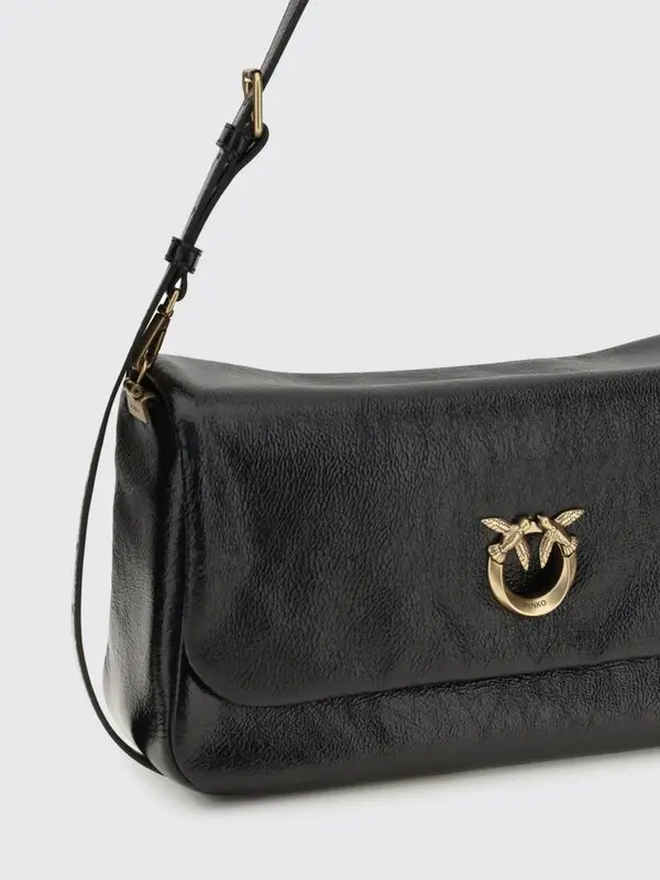 Pinko Love Bag Click Soft Leather Crossbody Bag