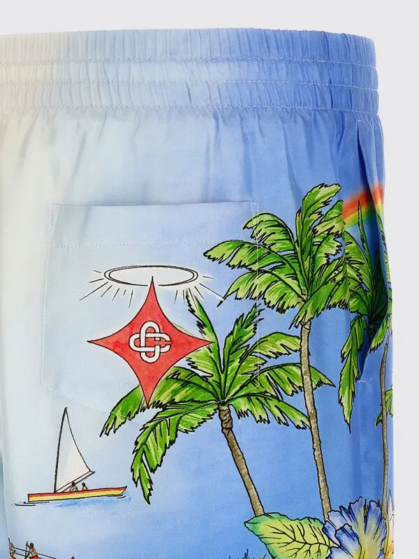 Casablanca Silk Shorts - Multicolor