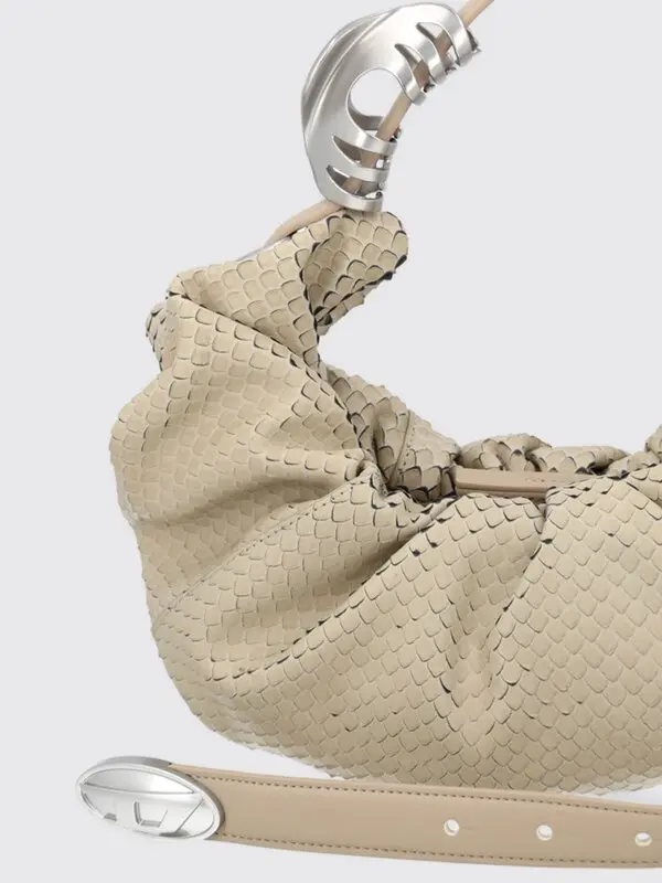 DIESEL® Grab-d Python-effect Leather Shoulder Bag