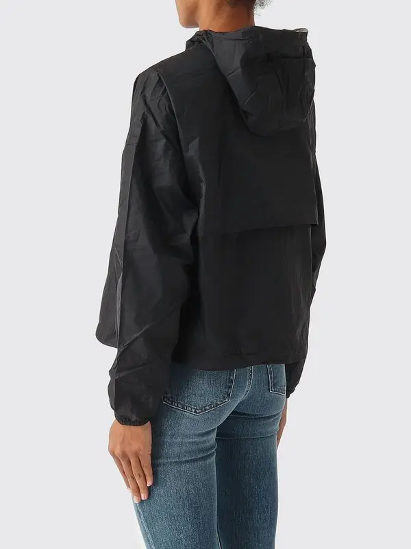 K-WAY Jacket With Hood And Zip Closure - Black