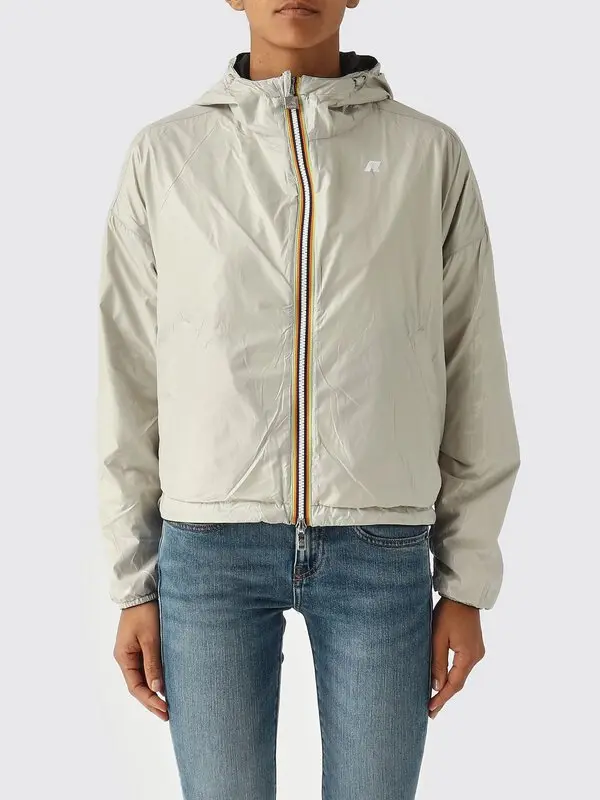K-WAY Jacket With Hood And Zip Closure - Black