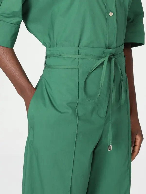 Liu Jo Wide Leg Trousers With Drawstring Waist - Green