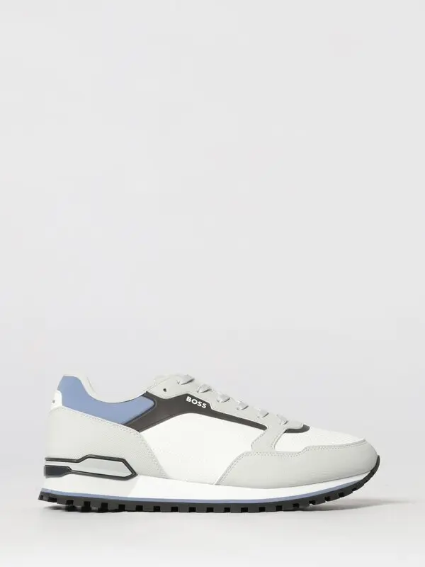 BOSS Parkour Mesh And Rubber Sneakers - Grey
