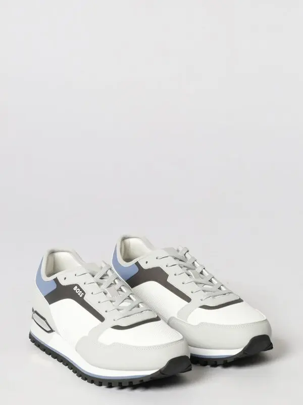 BOSS Parkour Mesh And Rubber Sneakers - Grey
