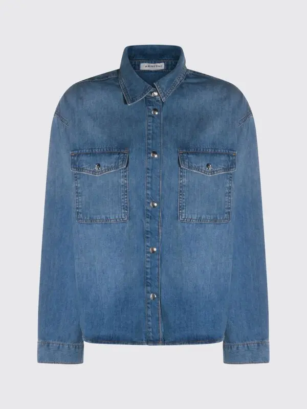 ANINE BING Cotton Denim Casual Shirt