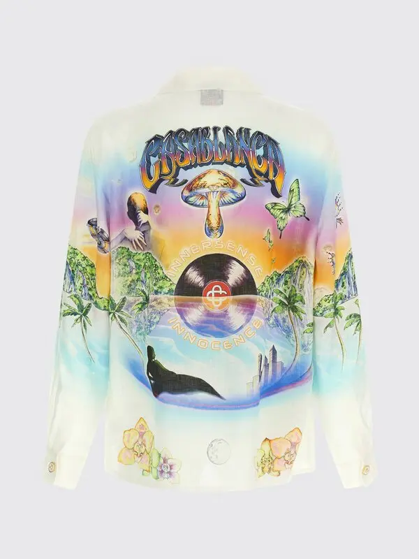 Casablanca The Cosmic Eden Printed Linen Shirt - Multicolor
