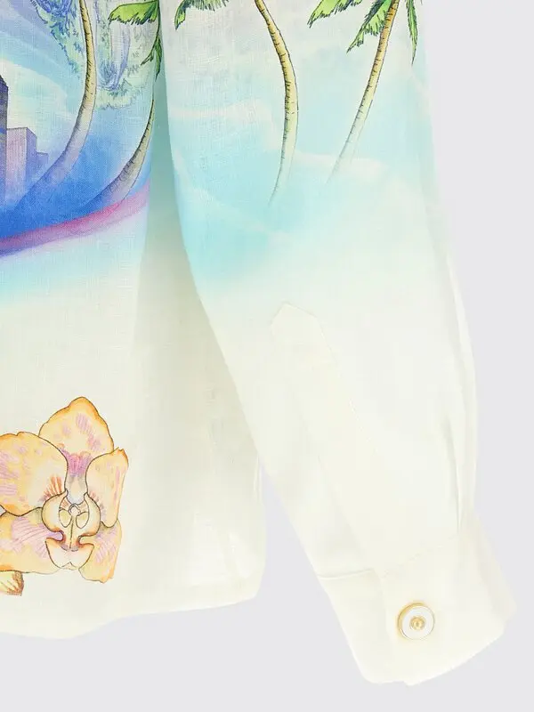 Casablanca The Cosmic Eden Printed Linen Shirt - Multicolor