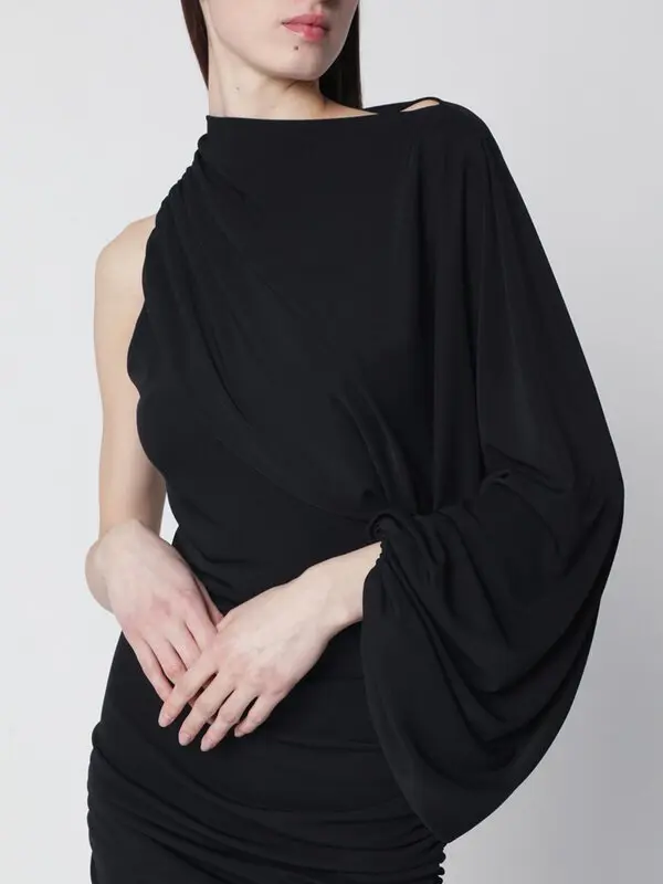Andamane One-shoulder Draped Mini Dress