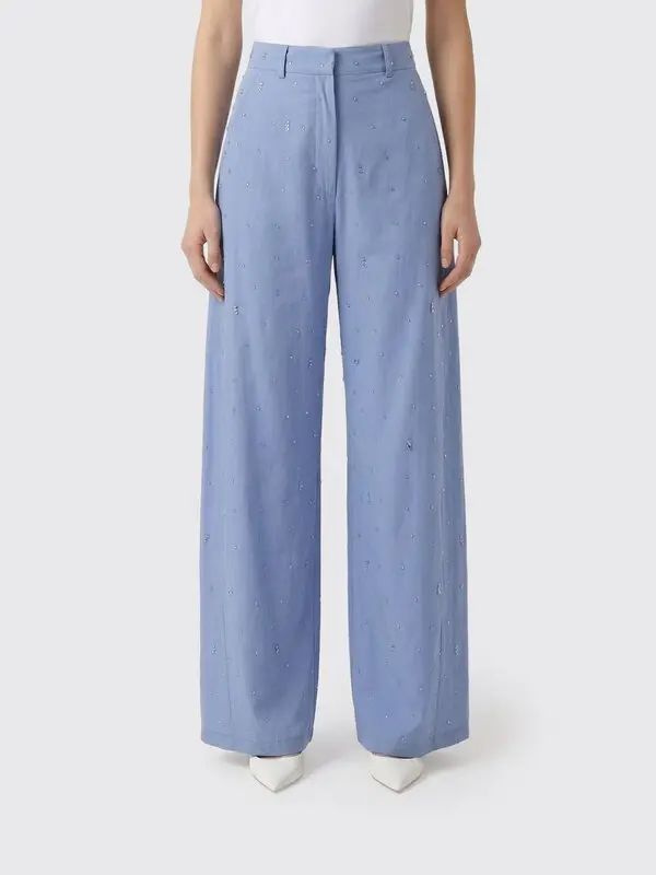 Giuseppe Di Morabito Cotton Palazzo Trousers With Embellishments
