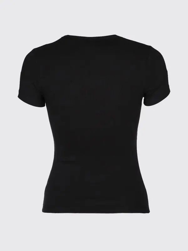 Tommy Hilfiger Ribbed Cotton T-shirt With Logo Detail