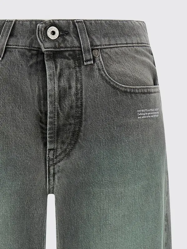 Off-White Straight Cotton Denim Jeans