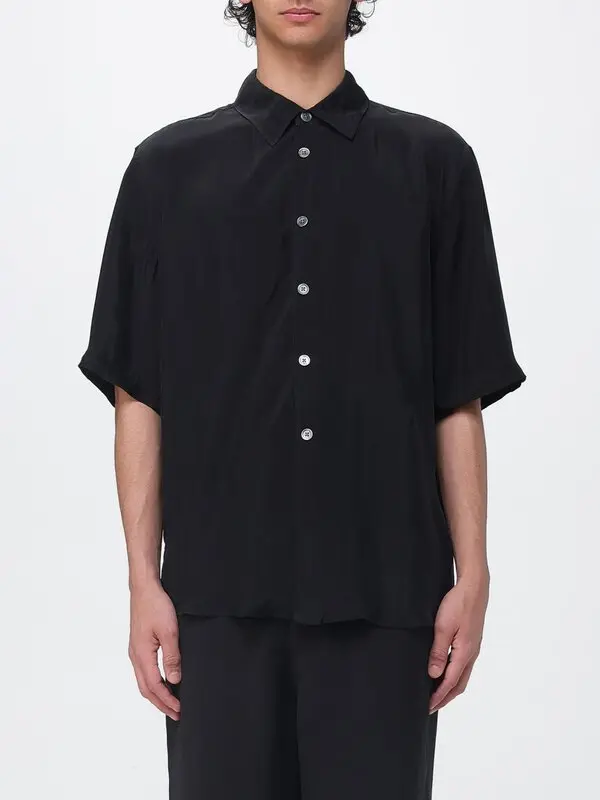 Our Legacy Short-sleeved Cupro Shirt With A French Collar