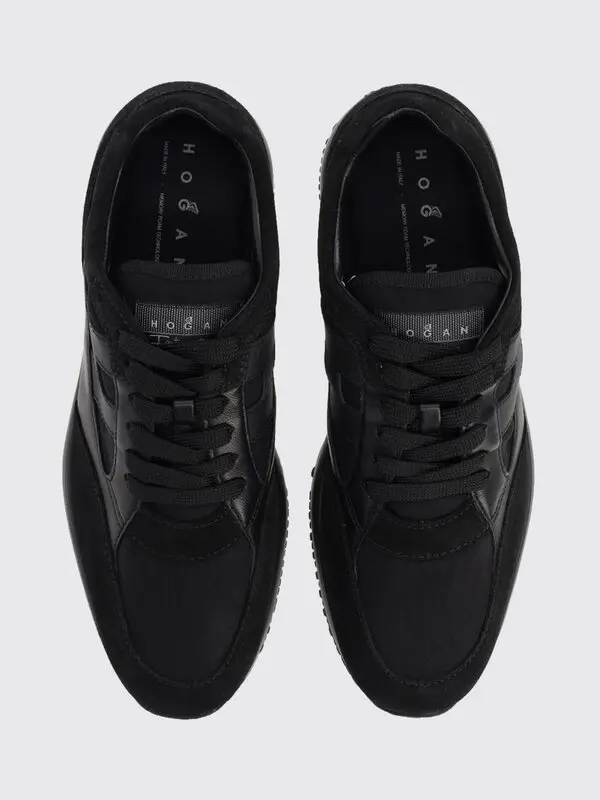 Hogan Interactive Nylon And Suede Sneakers With H Logo