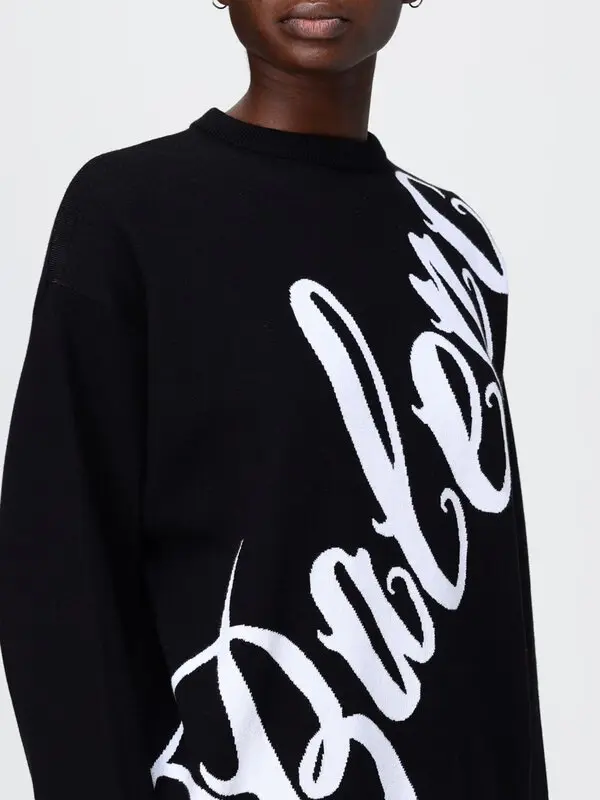 Balenciaga Cotton Blend Sweater With Maxi Logo - White