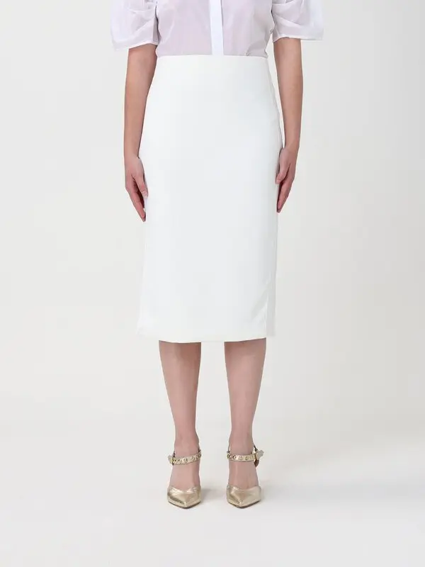 Elisabetta Franchi Stretch Crêpe Midi Skirt
