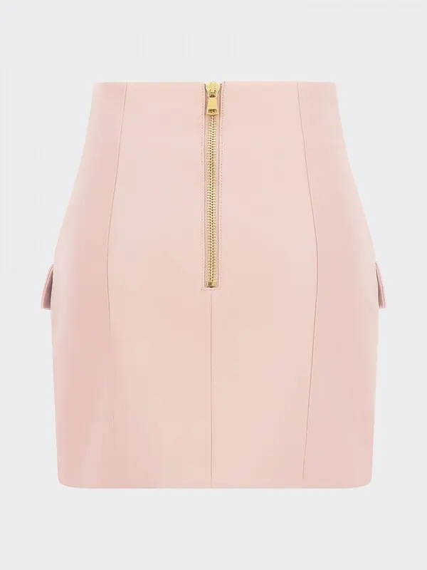 Balmain Leather Mini Skirt