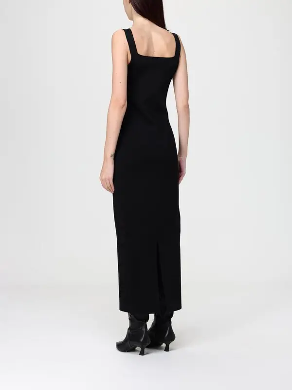 Khaite Sleeveless Square Neck Maxi Dress - Black