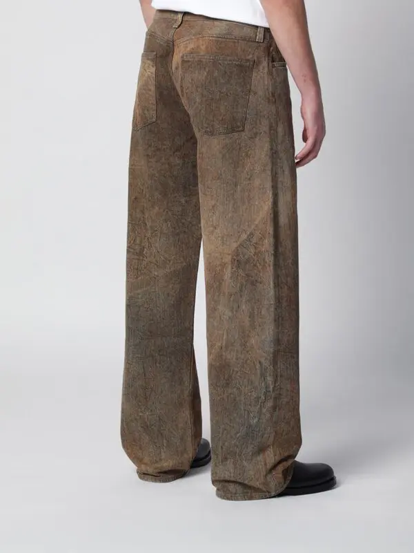 AGOLDE Mid-rise Wide-leg Jeans In Worn-effect Denim