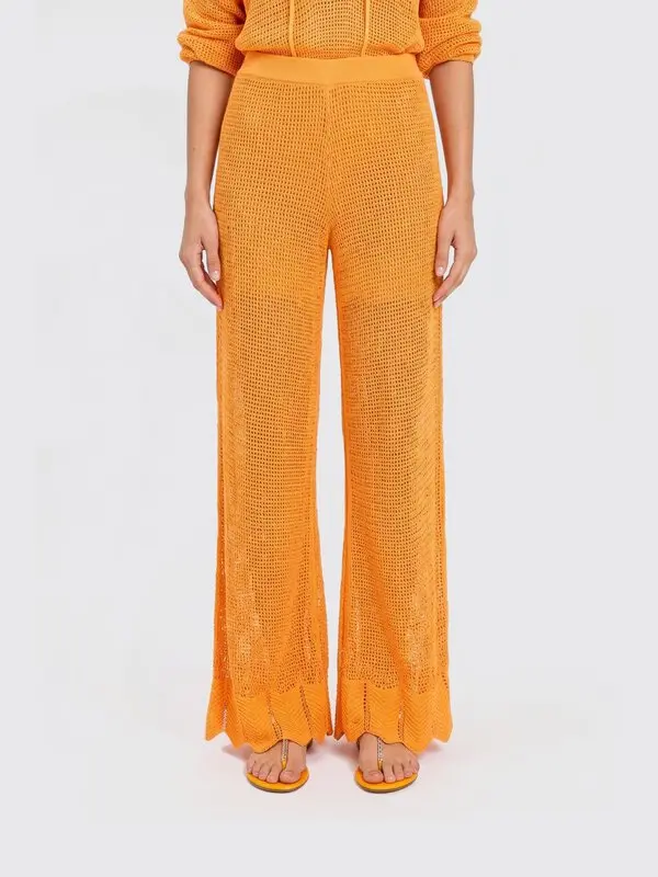 TWINSET Cotton Blend Palazzo Trousers