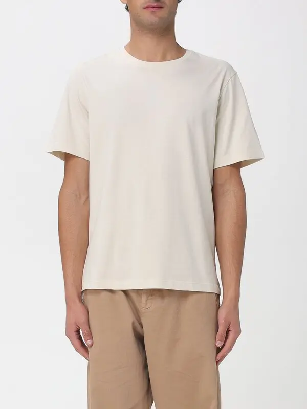 LANEUS Basic Cotton T-shirt - Beige