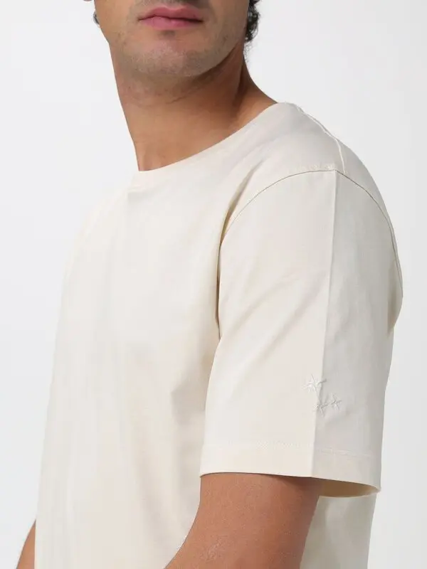 LANEUS Basic Cotton T-shirt - Beige