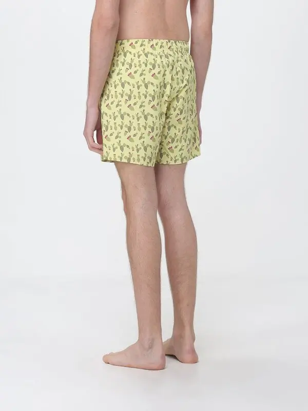 COLMAR Printed Polyester Boxer Swim Trunks - Yellow