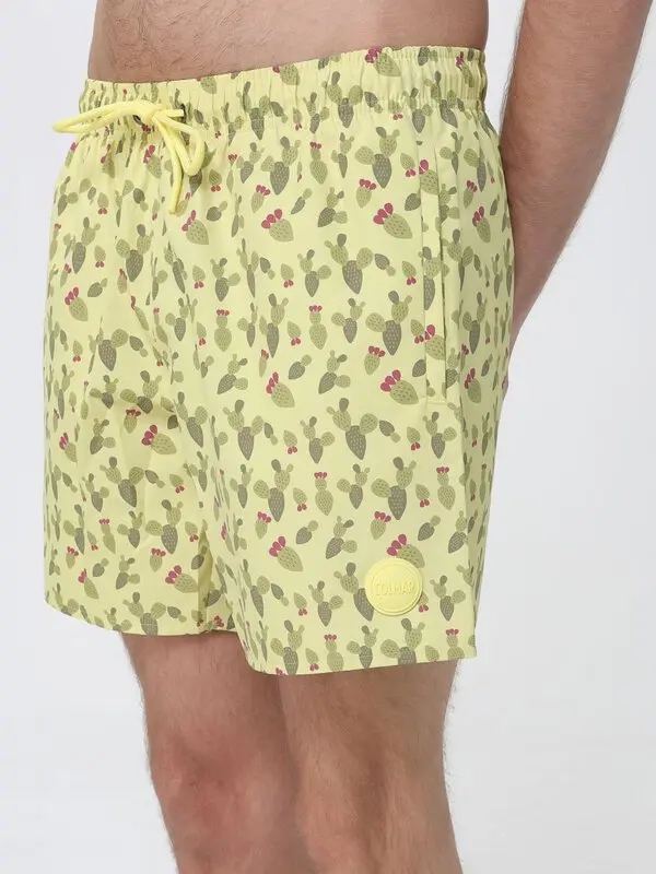 COLMAR Printed Polyester Boxer Swim Trunks - Yellow