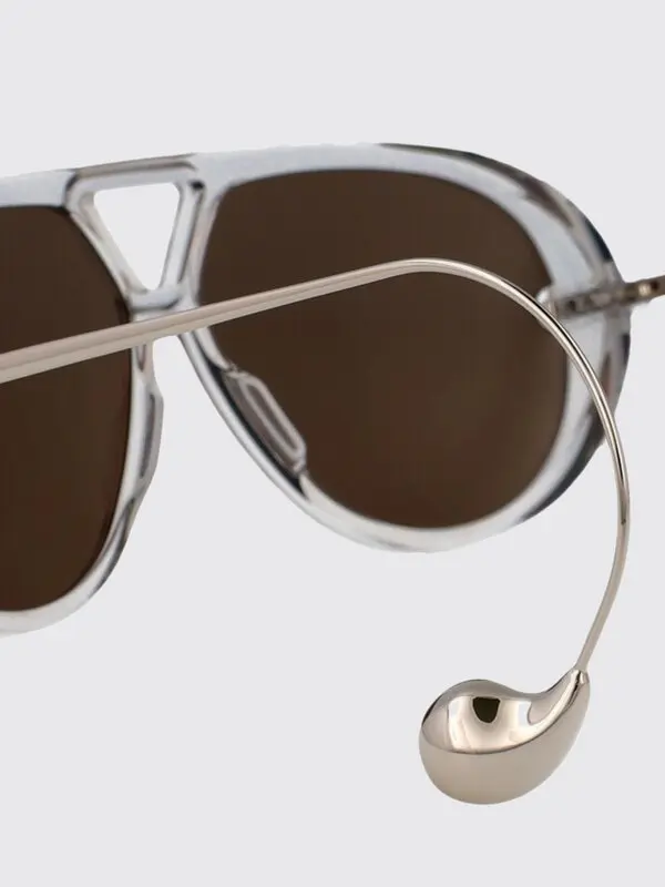 Bottega Veneta Aviator Metal And Acetate Sunglasses - Grey