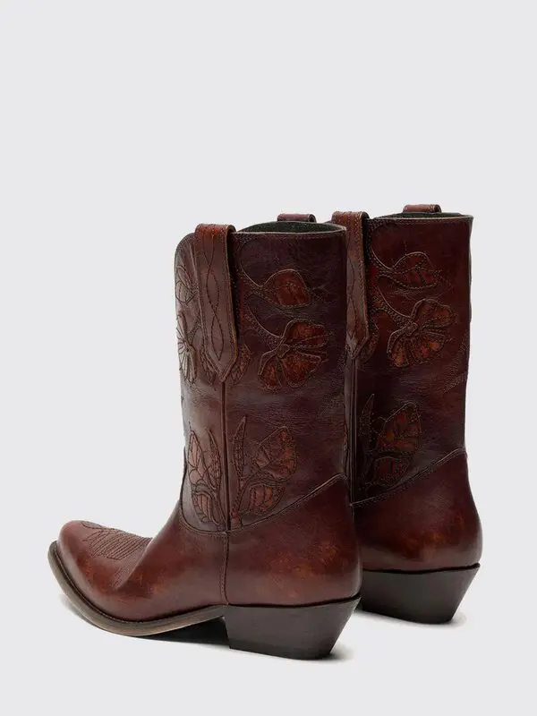 GOLDEN GOOSE Distressed Leather Cowboy Boots