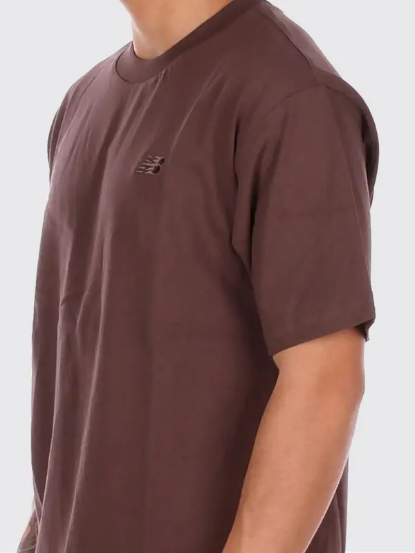 NEW BALANCE Cotton T-shirt - Brown