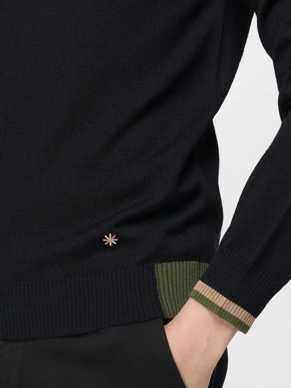 MANUEL RITZ Crew Neck Jumper - Navy