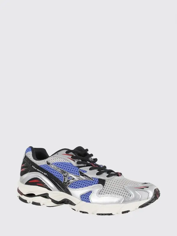 Mizuno Wave Rider Mesh And Laminated Rubber Sneakers - Silver