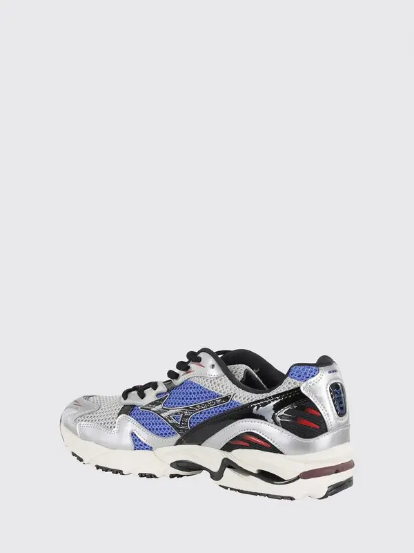 Mizuno Wave Rider Mesh And Laminated Rubber Sneakers - Silver