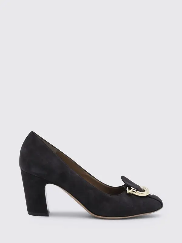 FERRAGAMO Gancini Suede Pumps