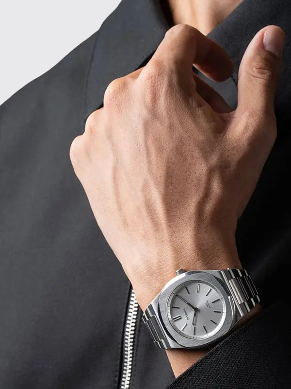 D1 MILANO Groovy Silver Stainless Steel Automatic Watch