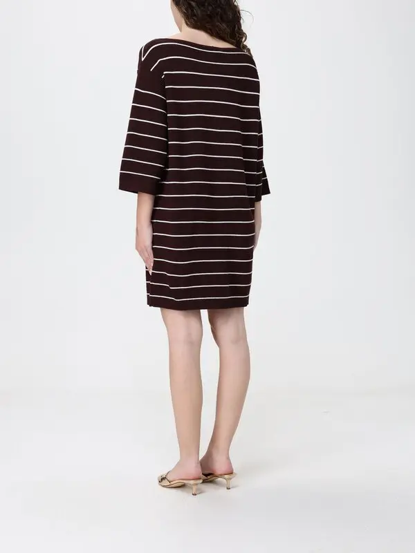 Elisabetta Franchi Striped Viscose Blend Mini Kaftan