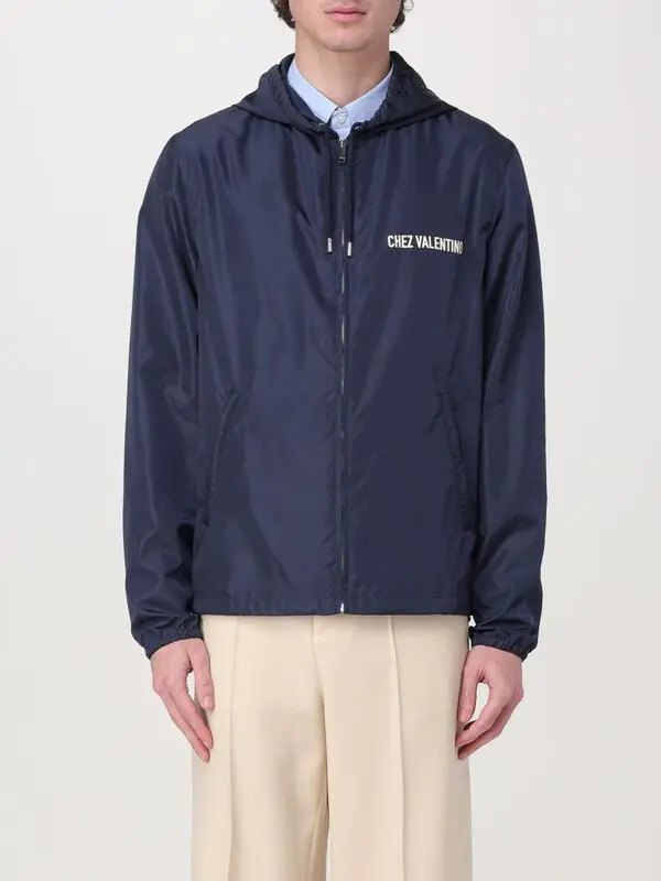 Valentino Garavani Hooded Zip-up Jacket With Logo Detail