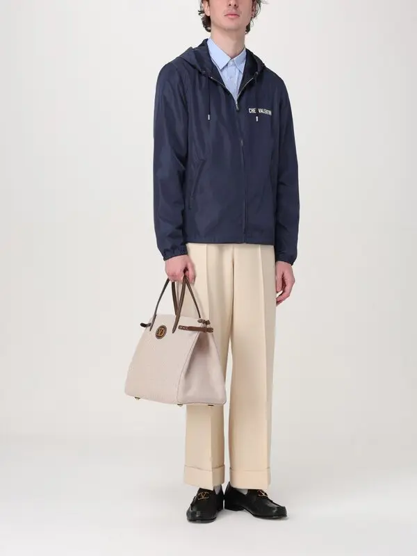 Valentino Garavani Hooded Zip-up Jacket With Logo Detail