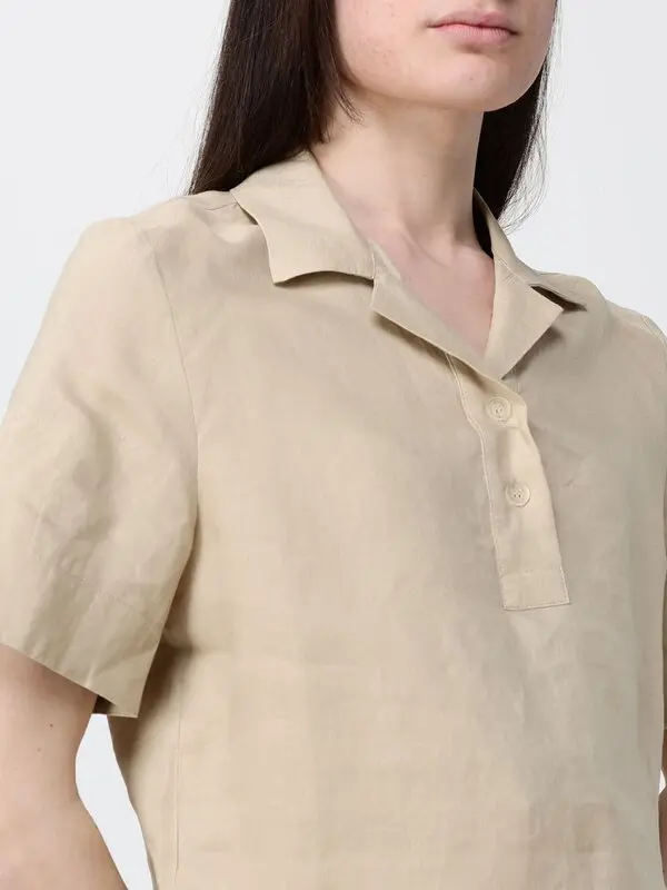COLMAR Linen Shirt With Revere Collar - Beige