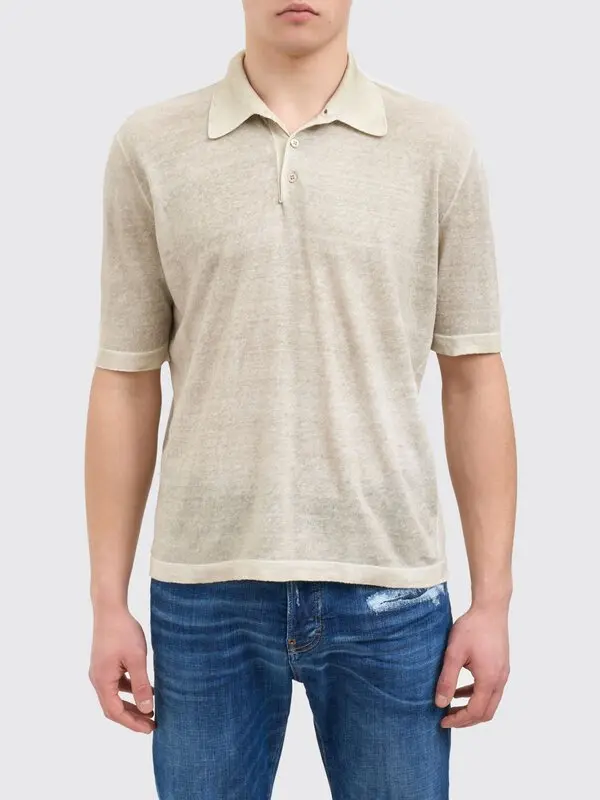 Avant Toi Linen And Cotton Polo Shirt - Brown