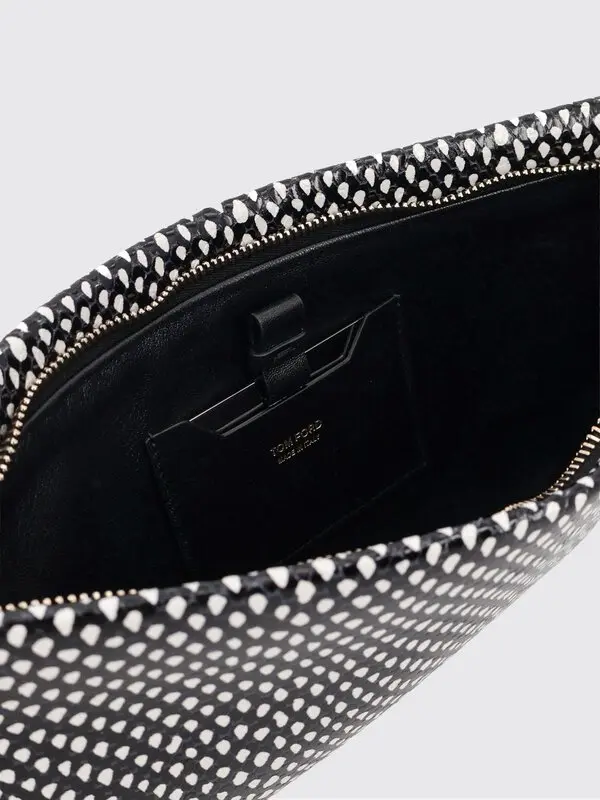 TOM FORD Aura Python-print Calfskin Clutch With Side Handle