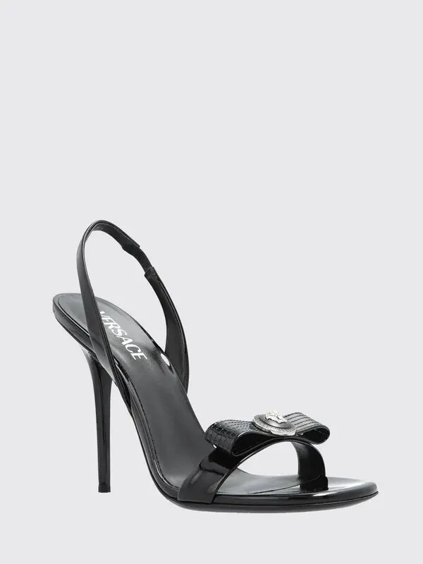 Versace Ribbon Patent Leather Sandals