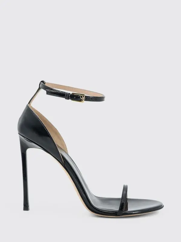 TOM FORD Vertigo Patent Leather Stiletto Sandals With Ankle Strap - Black