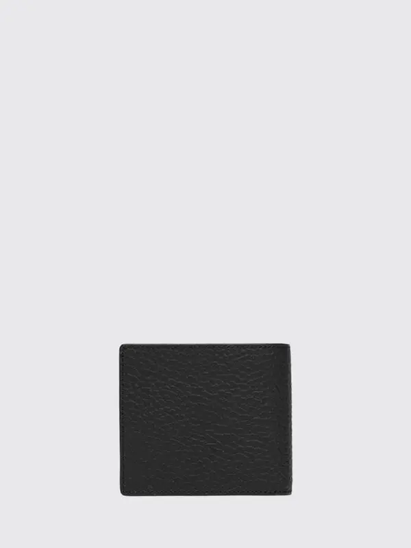 GIANNI CHIARINI Pebbled Leather Bifold Wallet With Logo Lettering