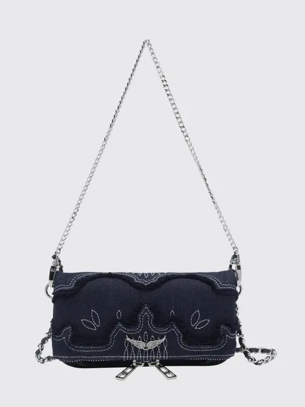 Zadig&Voltaire Rock Nano Embroidered Denim Mini Bag
