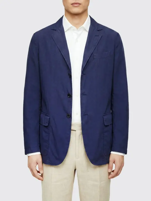 Aspesi Single-breasted Cotton Blazer With Lapels