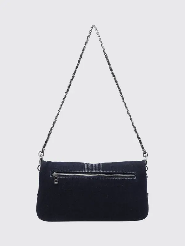 Zadig&Voltaire Rock Embroidered Denim Shoulder Bag